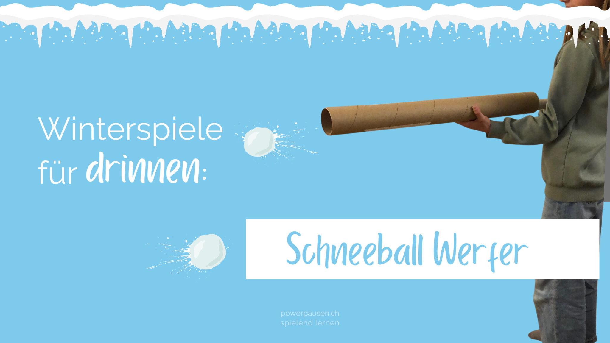 Schneeball Werfer für drinnen selber machen - powerpausen